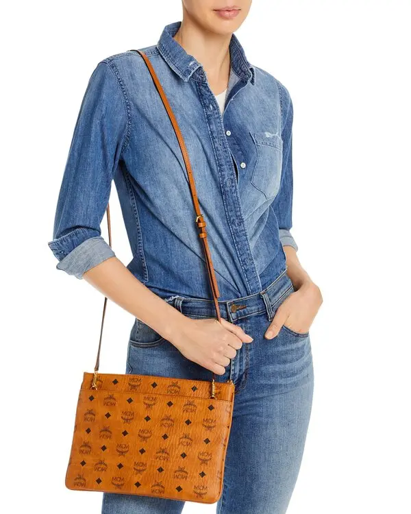 Mcm Aren Visetos Medium Pouch