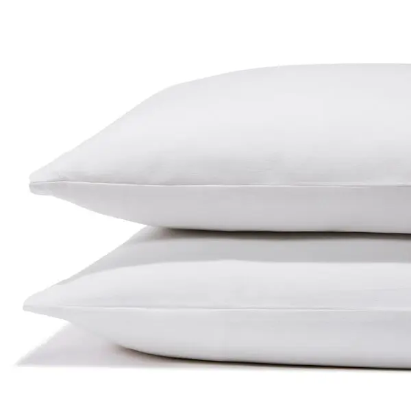 AMALIA HOME COLLECTION Stonewashed Linen King Pillowcase, Pair Exclusive - White/white