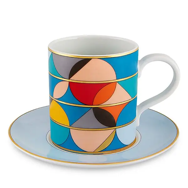 VISTA ALEGRE Futurismo Tea Cup And Saucer - Multi