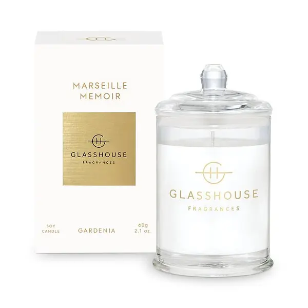GLASSHOUSE FRAGRANCES Marseille Memoir 2.1 Oz Triple Scented Candle - Clear