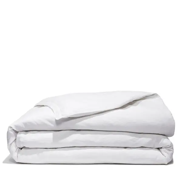 AMALIA HOME COLLECTION Stonewashed Linen Queen Duvet Cover Exclusive - White/white
