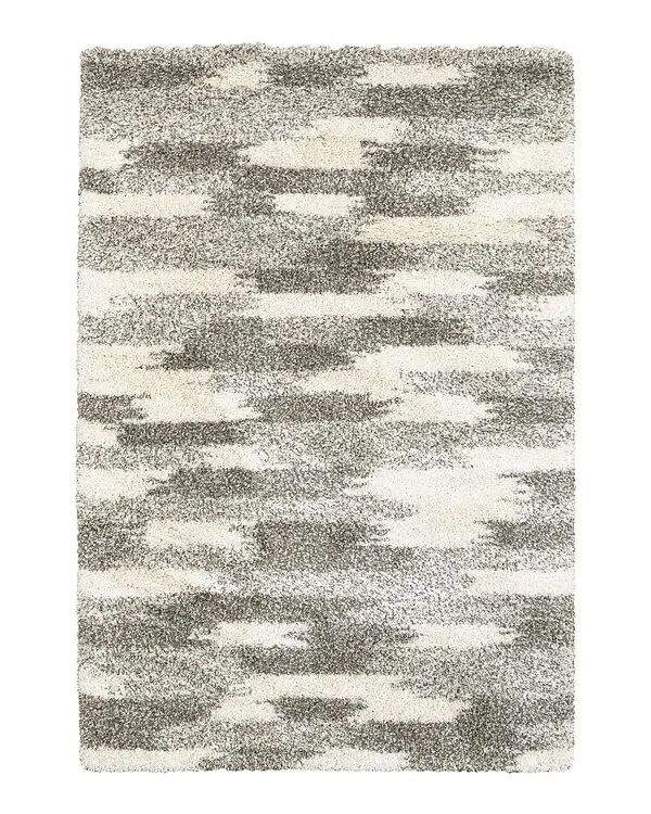 ORIENTAL WEAVERS Henderson Shag 565j Area Rug, 6'7 X 9'6 - Gray/ivory