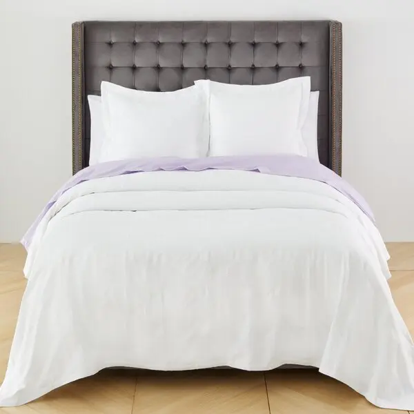 ANNE DE SOLENE Dahlia Coverlet, King - Blanc