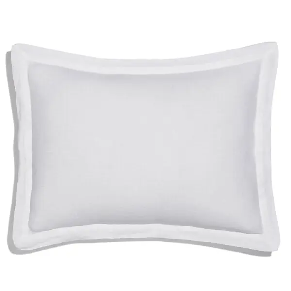 AMALIA HOME COLLECTION Stonewashed Linen Boudoir Sham Exclusive - White/white