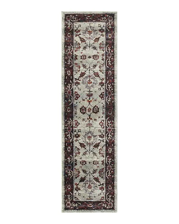 ORIENTAL WEAVERS Andorra 6842d Runner Rug, 2'6 X 12 - Stone/red