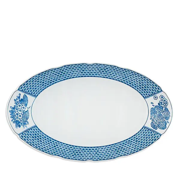 VISTA ALEGRE Coralina Oval Platter Exclusive - Blue
