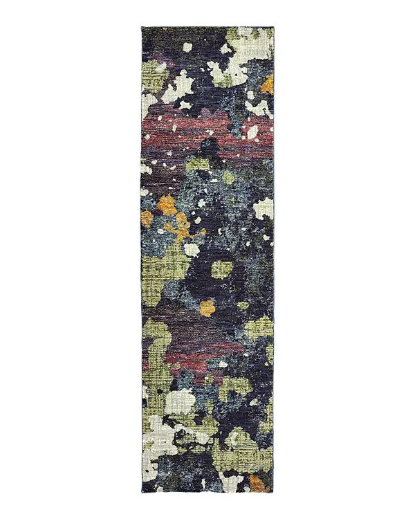 ORIENTAL WEAVERS Evolution 8029a Runner Rug, 2'3 X 8 - Navy/green