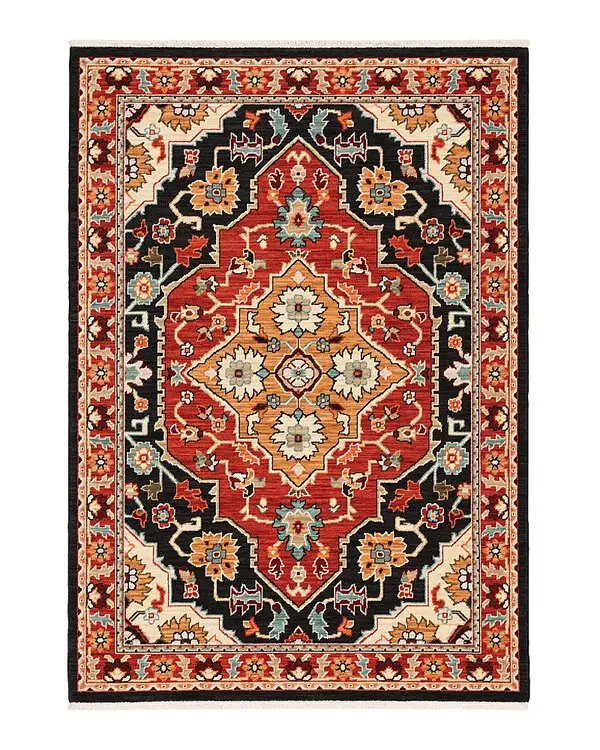 ORIENTAL WEAVERS Lilihan 4929a Area Rug, 3'3 X 5 - Black/red