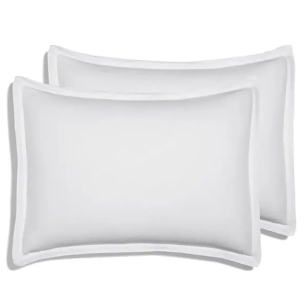 AMALIA HOME COLLECTION Stonewashed Linen King Sham, Pair Exclusive - White/white