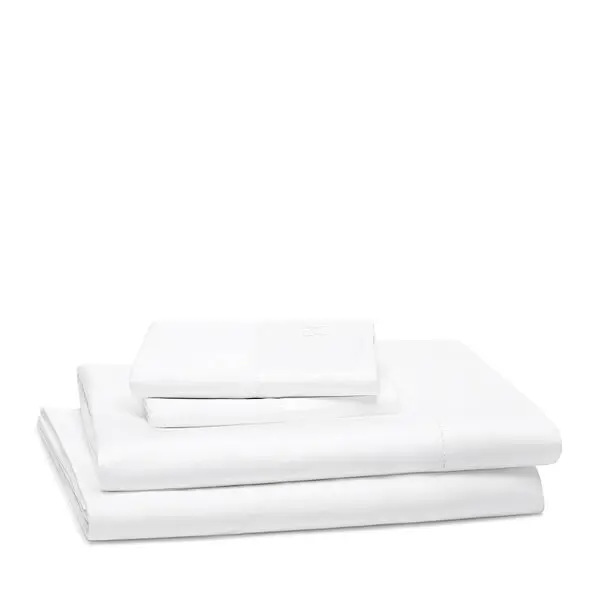 AMALIA HOME COLLECTION Cotton & Silk Sheet Set, Queen Exclusive - White