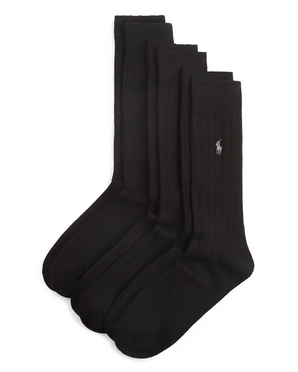 Polo Ralph Lauren Wide Rib Socks - Black
