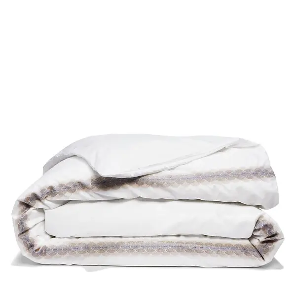 AMALIA HOME COLLECTION Arcada Duvet Cover, Full/queen Exclusive - White/greige