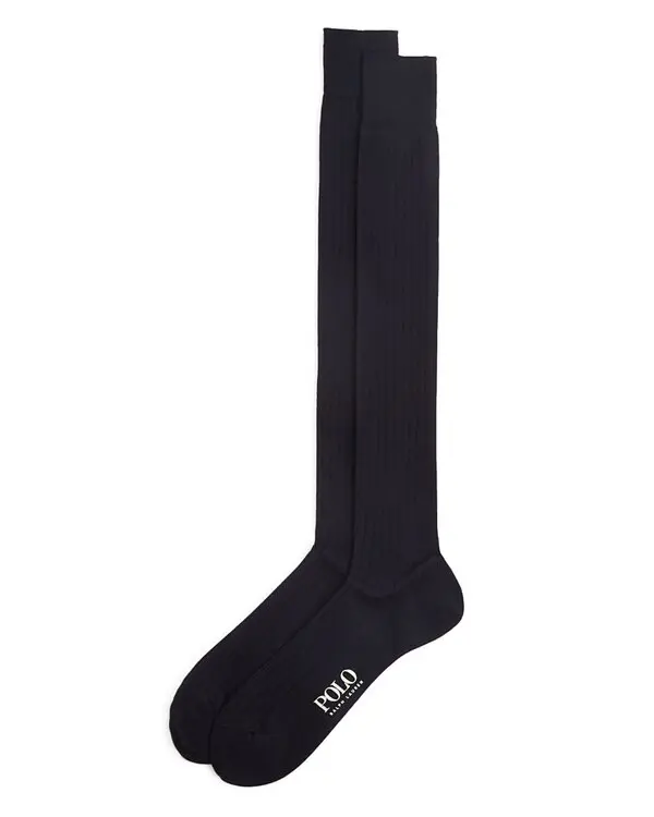 Polo Ralph Lauren Over-the-calf Ribbed Dress Socks - Navy
