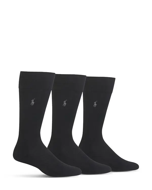 Polo Ralph Lauren Cushioned Crew Socks Pack Of 3 - Black