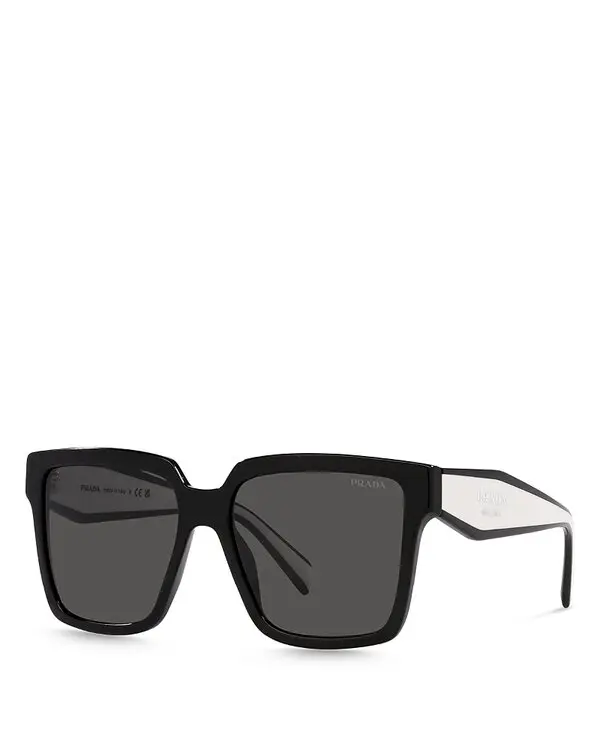 Prada Square Sunglasses - Black/gray Solid