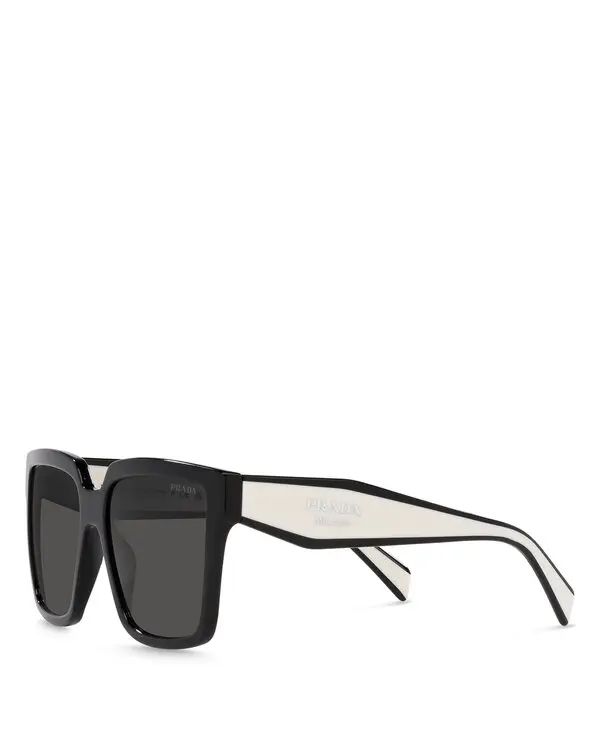 Prada Square Sunglasses - Black/gray Solid