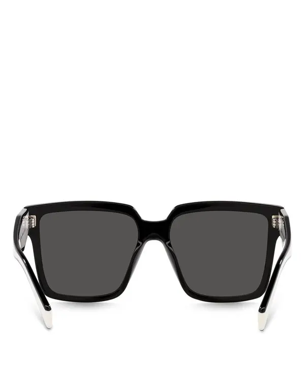 Prada Square Sunglasses - Black/gray Solid