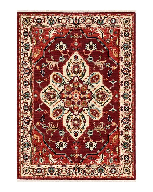 ORIENTAL WEAVERS Lilihan 5502c Area Rug, 6'7 X 9'6 - Red/ivory