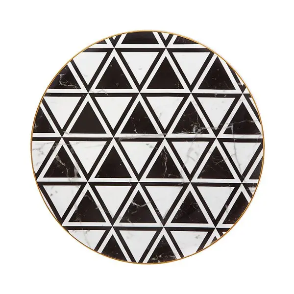 VISTA ALEGRE Carrara Charger Plate - Black/white