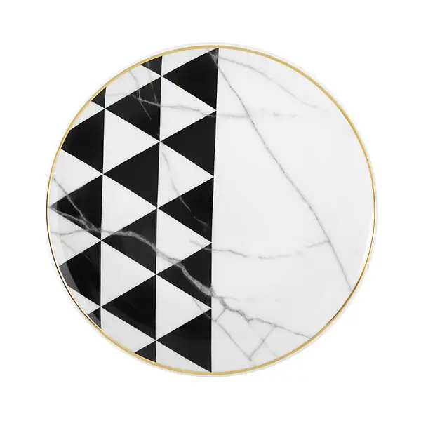 VISTA ALEGRE Carrara Dessert Plate - Black/white