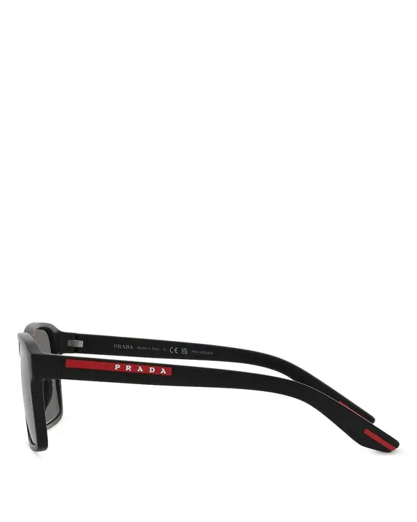 Prada Sport Low Bridge Fit Rectangle Sunglasses, 58mm