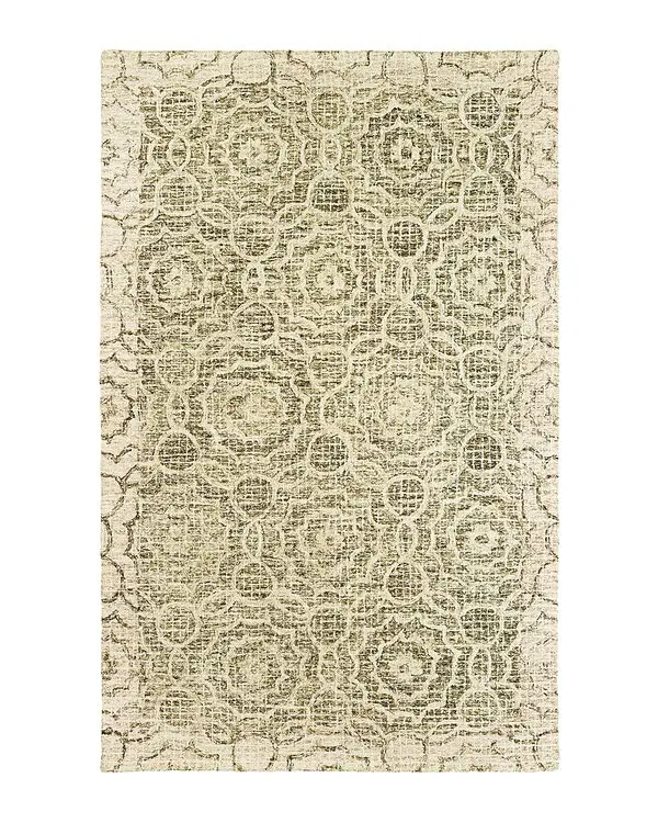 ORIENTAL WEAVERS Tallavera 55606 Area Rug, 5' X 8 - Green/ivory