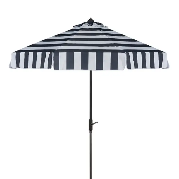 SAFAVIEH Elsa Fashion Line 11 Ft Umbrella - Navy/white