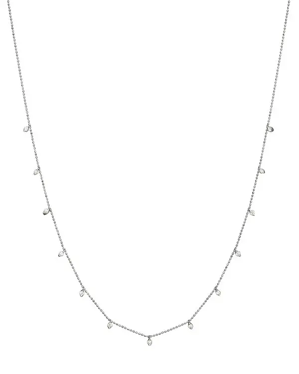 Bloomingdale'S Diamond Droplet Necklace - White