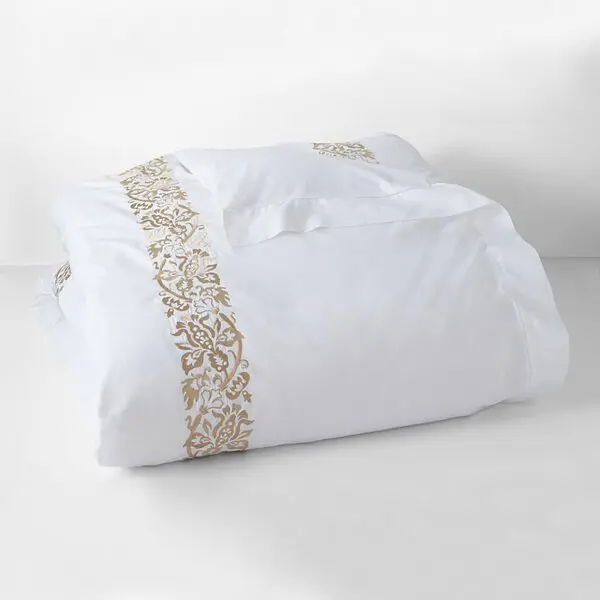 SFERRA Saxon Duvet Cover, Full/queen - Champagne