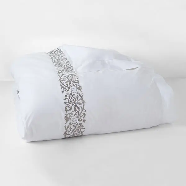 SFERRA Saxon Duvet Cover, Full/queen - Gray