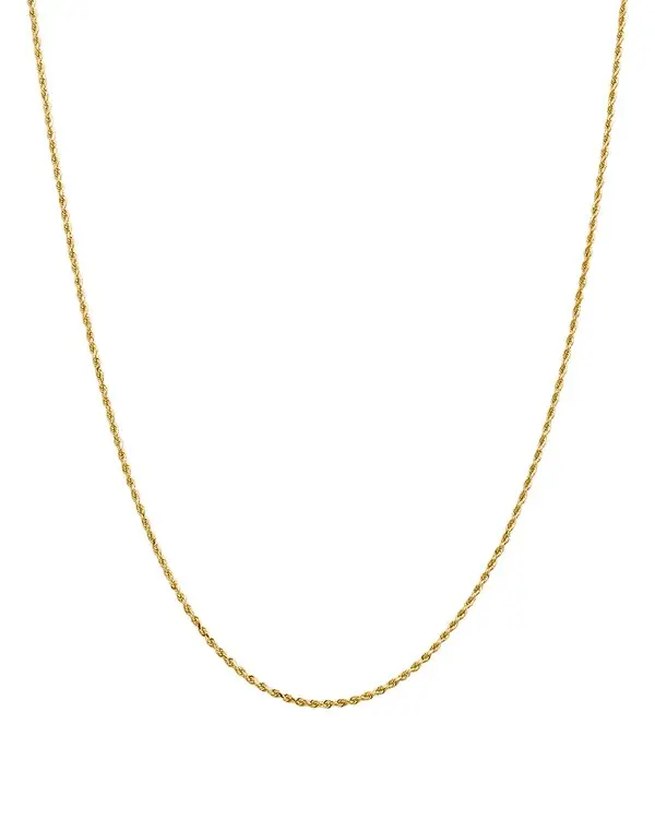 Bloomingdale'S 14k Yellow 1.5mm Diamond Cut Rope Chain Necklace - Gold
