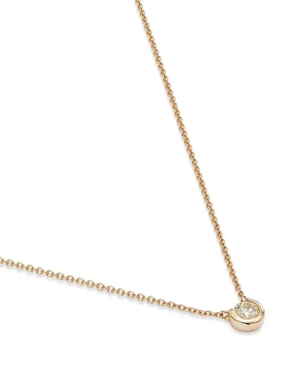 Bloomingdale'S Diamond Solitaire 14k Yellow Necklace
