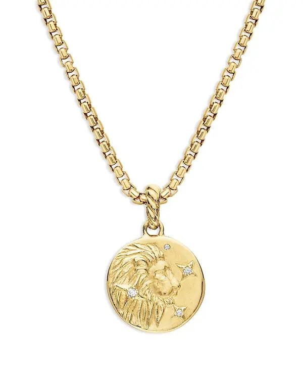David Yurman 18k Yellow Gold Amulet Pendant - Leo