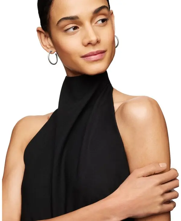 David Yurman Sterling Cable Hoop Earrings