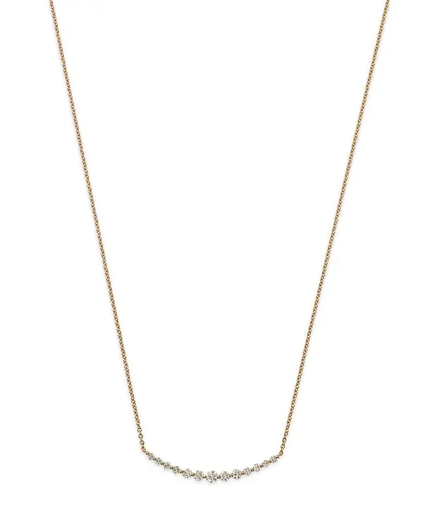 Bloomingdale'S Diamond Curved Bar Necklace - Gold