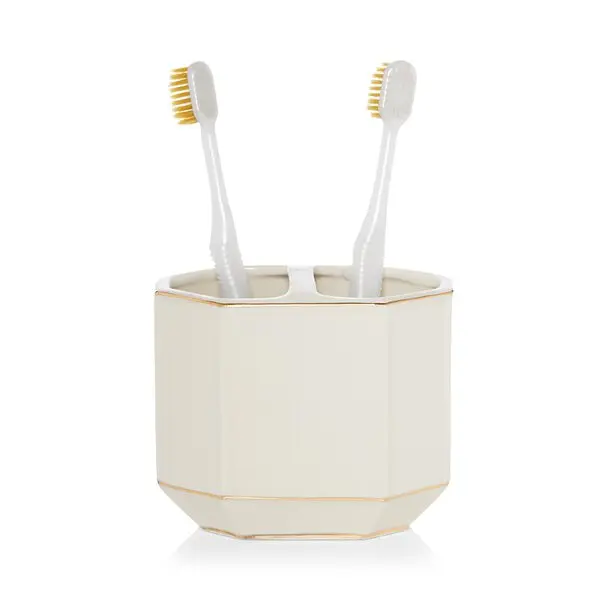 KASSATEX St. Honore Toothbrush Holder - White / Gold