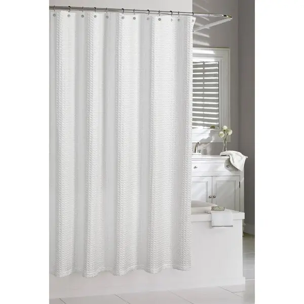KASSATEX Honeycomb Waffle Shower Curtain