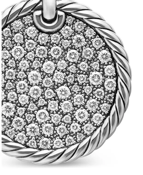 David Yurman Elements Diamond Pave Disc Pendant