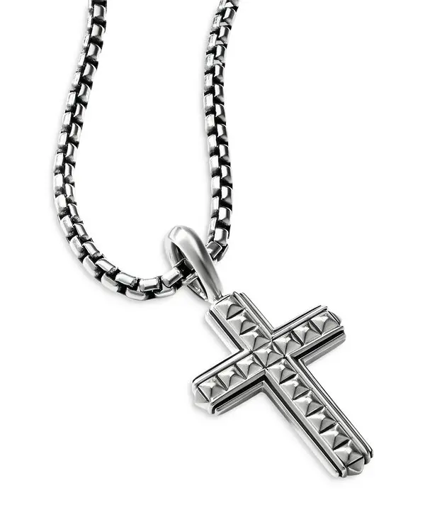 David Yurman Sterling Pyramid Cross Pendant