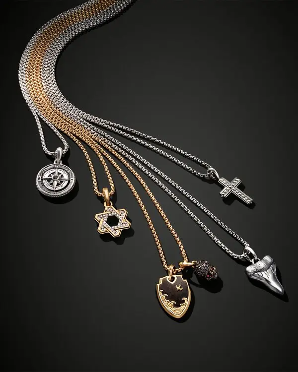 David Yurman Sterling Pyramid Cross Pendant