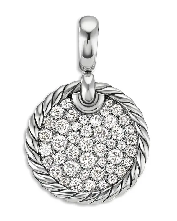 David Yurman Dy Elements Pave Diamond Pendant - Silver