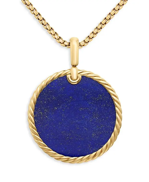 David Yurman Dy Elements Lapis Lazuli Pendant - Blue/gold