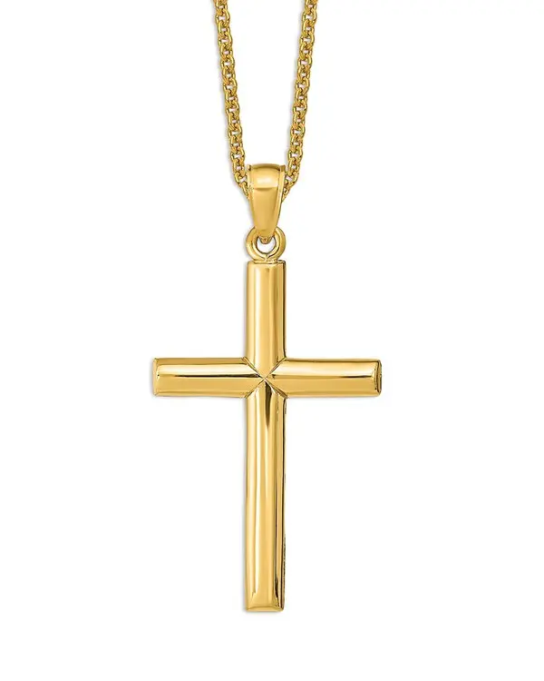 Bloomingdale'S Polished Cross Pendant Necklace - Gold