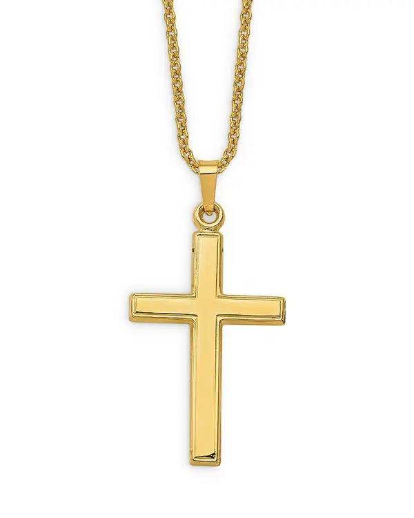 Bloomingdale'S Polished Cross Pendant Necklace - Gold