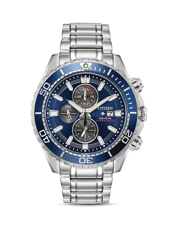 Citizen Eco-drive Promaster Diver Chronograph, 46mm - Blue/silver