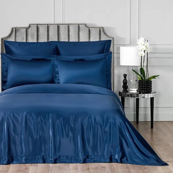 TOGAS House Of Textiles Elite Silk Duvet Cover, Queen - Dark Blue