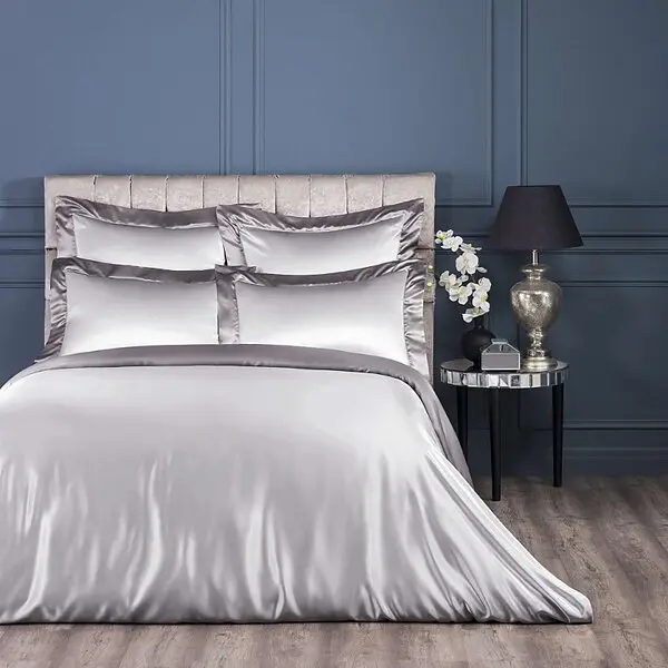 TOGAS House Of Textiles Elite Silk Duvet Cover, King - Silver