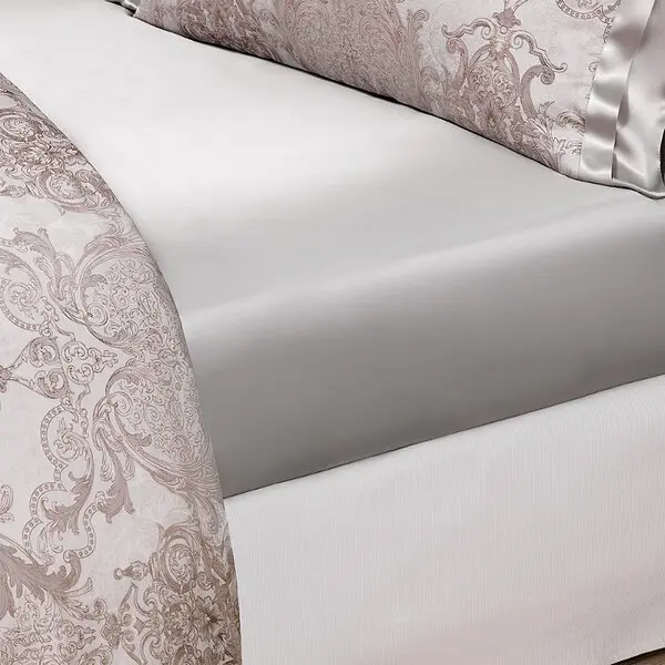 TOGAS House Of Textiles Raphael Silk Fitted Sheet, Queen - Silver