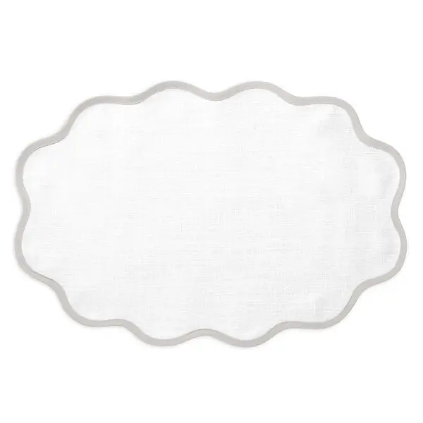 MATOUK Scalloped Placemat, Set Of 4 - Classic Gray
