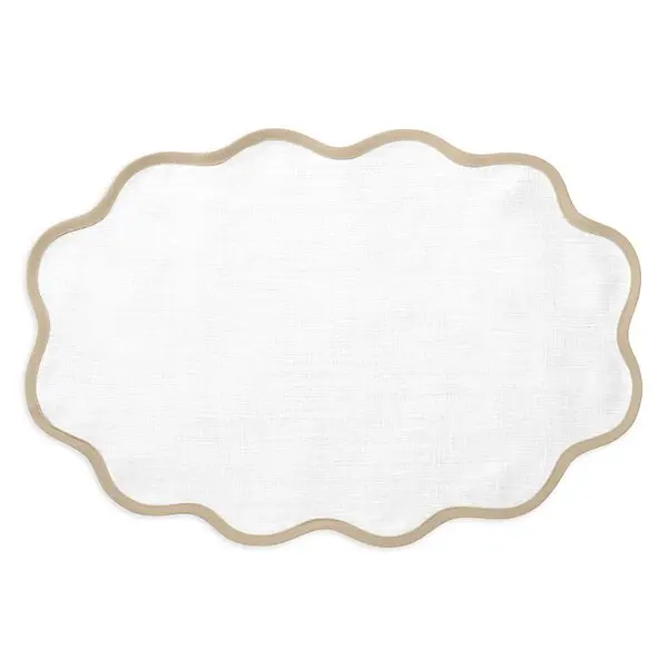 MATOUK Scalloped Placemat, Set Of 4 - Oat
